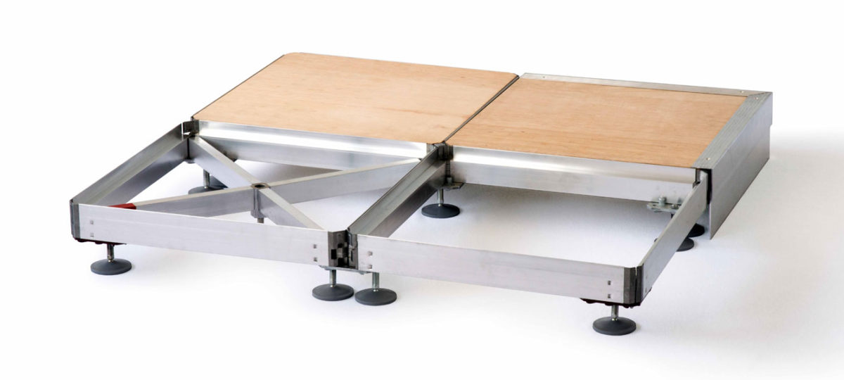 Messeboden das patentierte System | Podestbau Kleu